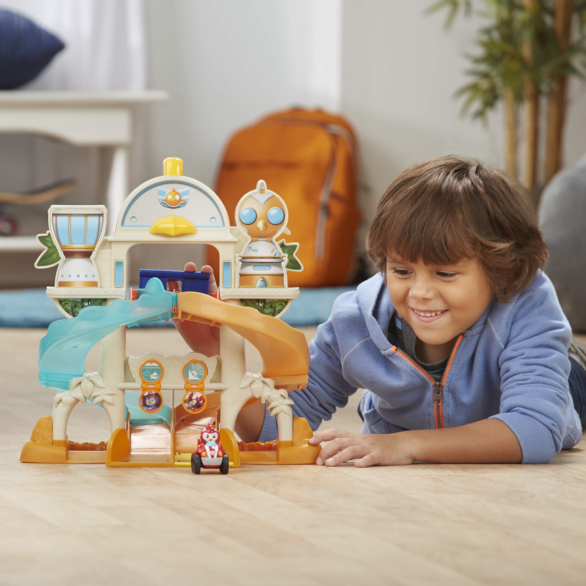Hasbro Toys Top Wing Mission Ready Track Playset, Includes Ramp Jump & Double Vehicle Launcher for Top Wing Vehicles, Toy for Kids Ages 3 to 5, Model Number: E5277