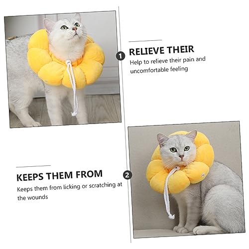 DOITOOL 3pcs Elizabeth Circle Surgery Protective Collar Cat Cone Collar Soft Cat Recovery Neck Cone Puppy Collars for Small Puppies Puppy Cone Puppies Collars Kitten Cat Headgear Pp Cotton