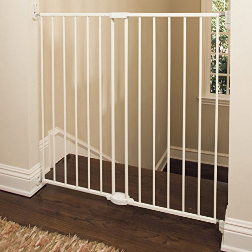 Munchkin® Extending XL™ Tall and Wide Baby Gate, Hardware Mounted Safety Gate for Stairs, Hallways and Doors, Extends 33" - 56" Wide, Metal, White