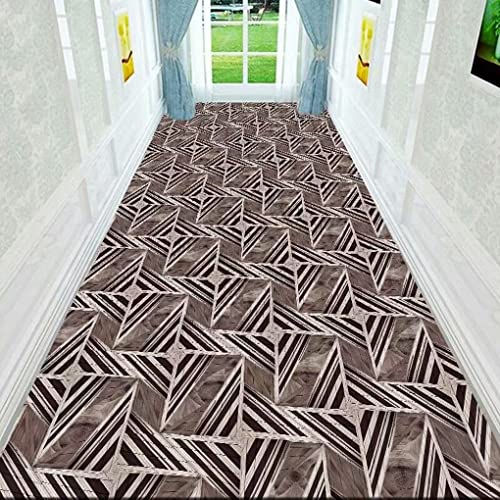 Black Brown Bohemian Striped Pattern Hallway Entryway Runner Rug 3x5 Washable Soft Thick Vintage Long Area Rug for Bedroom Living Room Indoor No-Slip Bathroom Laundry Runner Mat Floor Covers