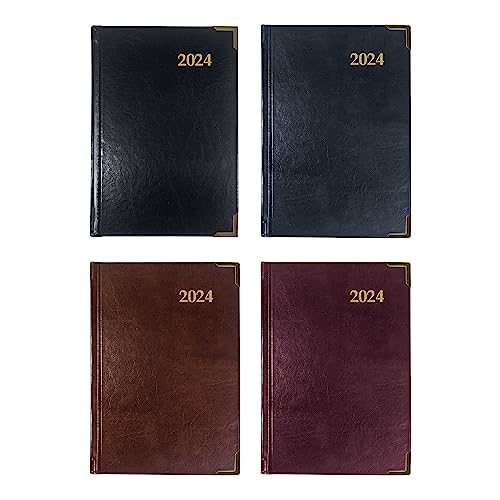 Brownline 2024 Executive Daily Planner, Appointment Book, 12 Months, January to December, Sewn Binding, 7.125" x 4.875", Trilingual, Assorted Colors (CBE504.ASX-24)