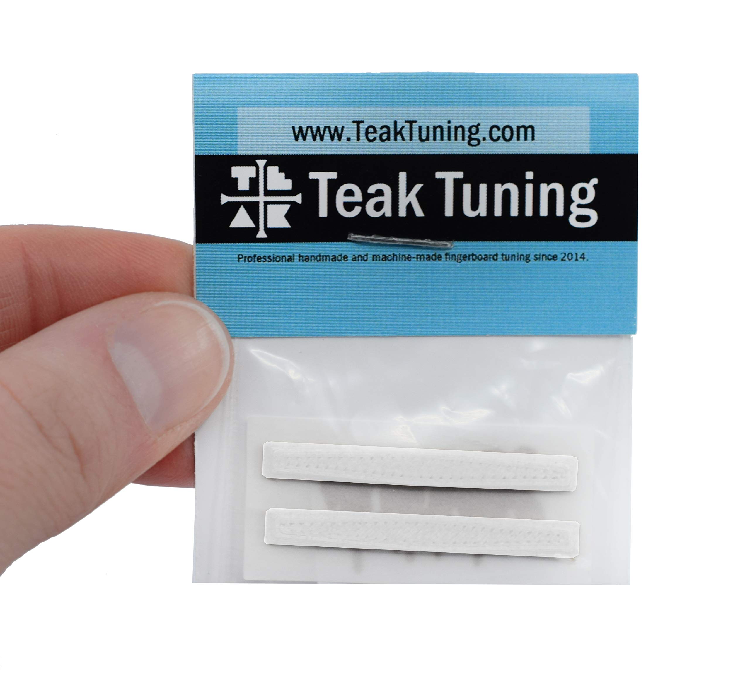 Teak Tuning Gem Edition Adhesive Board Rails, White Quartz Colorway - Set of 2 Fingerboard Rails - Set of 2 Rails - Designed & Made in The USA