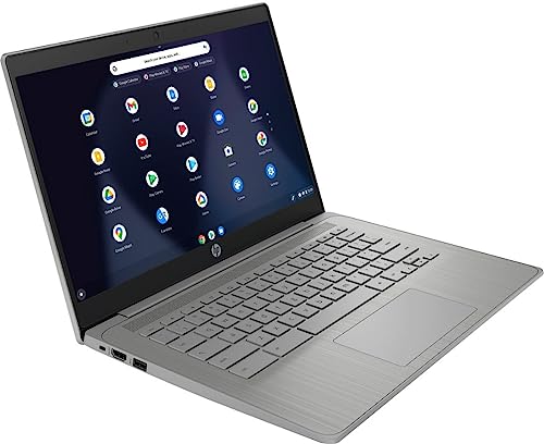 HP Newest 14" HD Chromebook Laptop for Students, Intel Quad-Core N4120(> N4020), 4GB RAM, 64GB eMMC, WiFi, Webcam, HDMI, USB-A&C, 14 Hours Battery Life, Zoom, Chrome OS, CUE Accessories