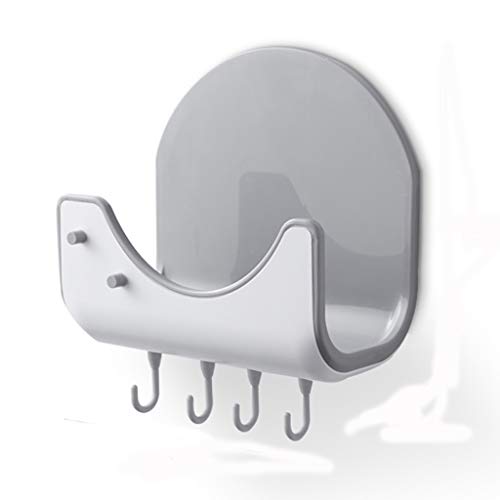 BHVXW Pot Cover Rack Wall Hanging, Punch-free Multifunctional Cutting Board Rack, Shelf for Pot Cover, Chopping Board Storage Rack (Color : Gray)