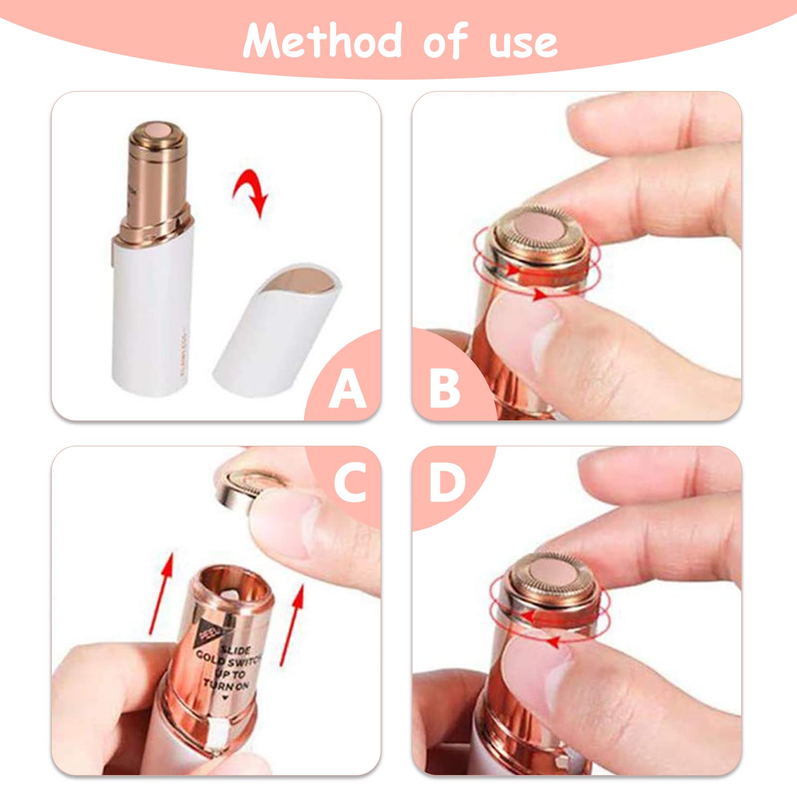 Flawless Replacement Heads Compatible with Finishing Touch Flawless Facial Hair Removal Gen 1 Rose Gold(6PCS)With Cleaning Brush and Storage box