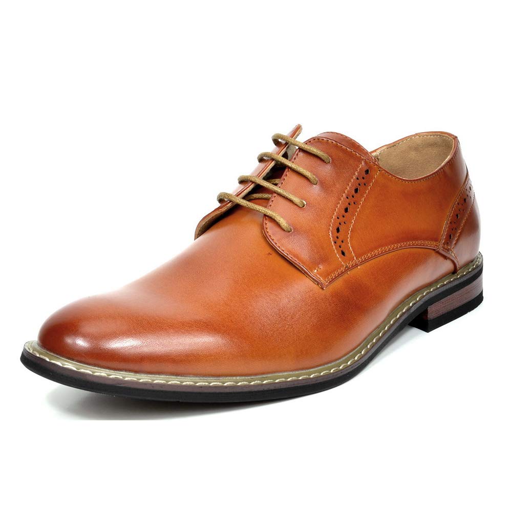 Bruno Marc Men's Classic Dress Oxfords Business Derby Shoes,PRINCEWIDE-16,Brown,14 W US