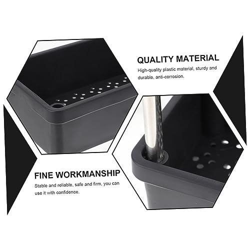 GRIRIW Shelf l Brackets Heavy Duty Heavy Duty Storage Shelves Plastic Stand Adjustable Shelving Kitchen Rolling cart Rolling Utility cart Storage Cart Floor Toiletries Stand Office Tray