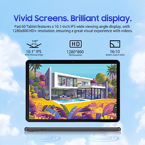 OSCAL 2023 Latest Android 12 Tablet, 10.1 Inch Tablets with 64GB ROM 1TB Expand, 25W/6580mAh Fast Charging, 1280x800 IPS HD Touch Screen, 2+5MP Dual Camera, WiFi, Bluetooth, Grey