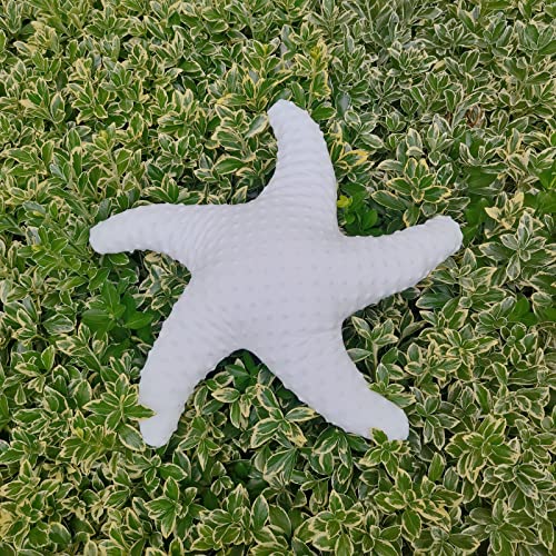 Marble Empire White Starfish Pillow Beach Themed Decorative Throw Pillows Soft Ocean Bedding Coastal Decor for Home Cute Star Shaped Stuffed Animal Plush for Small Couch Bed Bedroom Living Room
