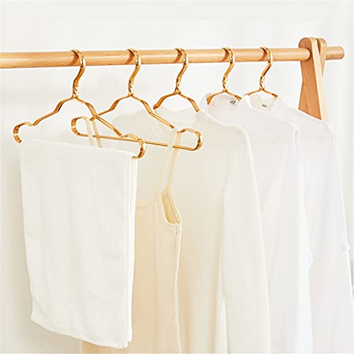 FSYSM Clothes Hangers 10pcs Aluminium Alloy Coat Hangers Anti-Slip Seamless Metal Drying Rack Wardrobe Organizer (Color : B, Size : 10pcs)