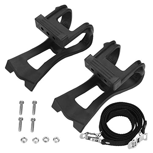 Bike Pedal Straps, Plastic Adjustable Bike Pedals Straps Anti-Slip Bicycle Toe Clip Belt Cycling Accessory