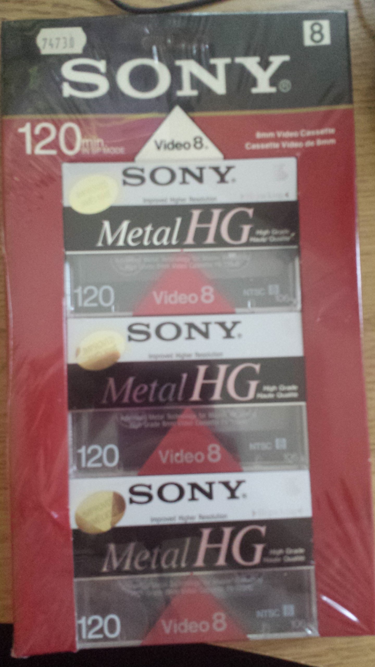 Sony 8mm Video Cassette Metal HG 120 min in Sp Mode