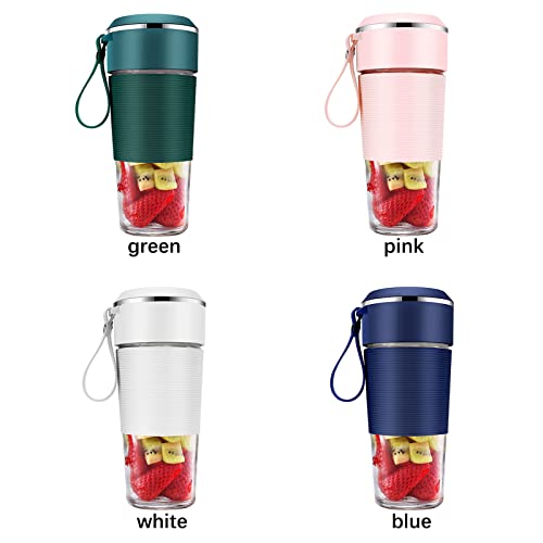 Firlar Portable Blender, 300ml USB Cordless Fast Juicer Personal Size Blender Small Juicer with 6 Blades Dual Power Model and Built-in Battery Juice Blender Suitable for Home, Outdoor, Travel