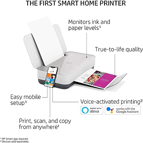 HP Tango Smart Wireless Printer β Mobile Remote Print, Scan, Copy, HP Instant Ink, Works with Alexa(2RY54A),White
