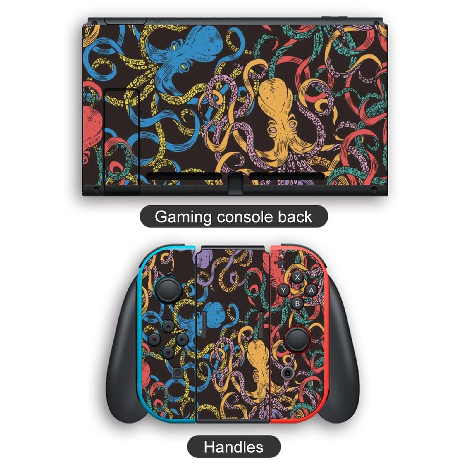 Sea Life Octopus Skin Protective Film Sticker Game Protector Full Wrap Compatible for Nintendo Switch for Switch