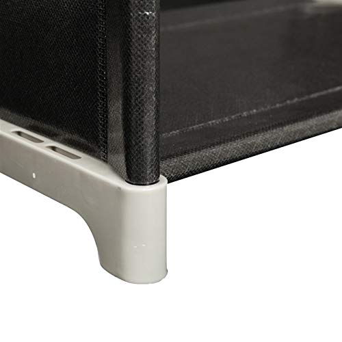 Cube Storage Organizer, 6/9 Cube Bookshelf, Closet Storage Shelves, Modular Bookcase, Plastic Cabinet Storage Shelving Bookshelf for Bedroom, Living Room, Home Office, Black (6 Cubes)