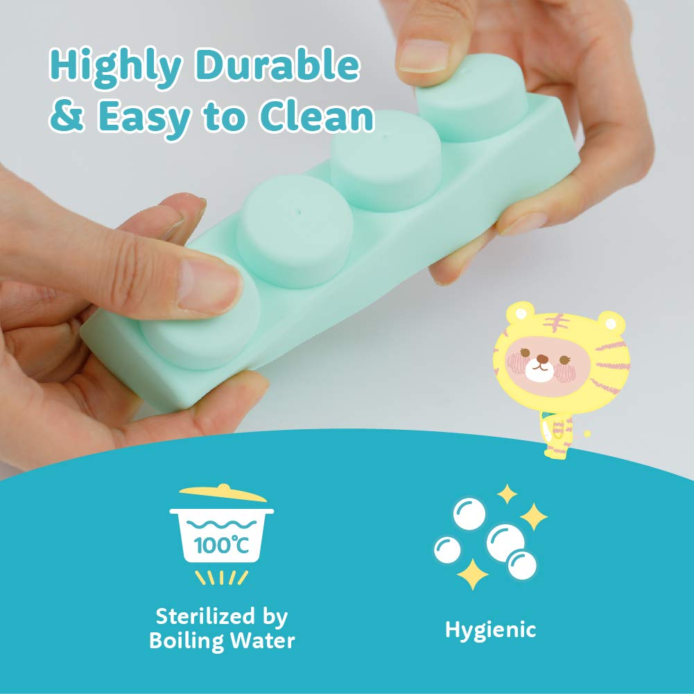 MOOMU Soft Building Blocks, Baby Ages 6 Month Old and up, STEM Montessori Preschool Learning Stacking Block Kit Educational Infant Safe Soft Blocks for Baby Toddlers 1-3 Years 40 PCs