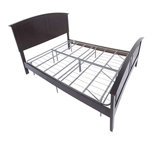 Glenwillow EZ-Fold Premium Platform Bed Base in Silver, Fits California King Mattress, Foldable, Replaces Box Spring and Bed Frame, Room for Storage Underneath, No Tools Required