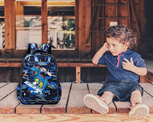 Dorlubel Kids Backpack for Boys Elementary Kindergarten Preschool School Bag Multifunctional Cute Large Capacity Bookbag (Green Cool Dino)
