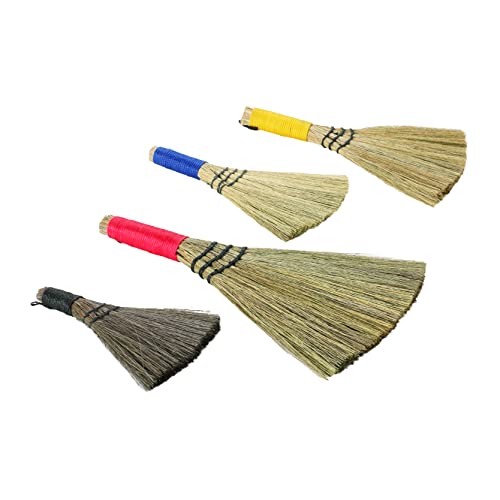 Creative Co-Op Yarn Wrapped Handles, Multi Color Neutrals, Set of 4 Whisk Broom, 4
