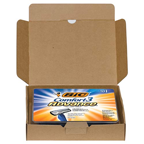 BIC Comfort 3® Advance® Disposable Razor, Blue, 10 Pack