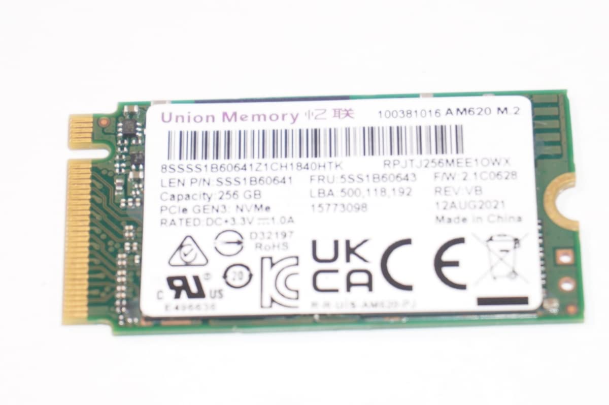 FMB-I Compatible with 5SS1B60643 Replacement for UMIS AM620 256GB M.2 PCIe 2242 SSD Drive 82H8 ideapad 3-15ITL6