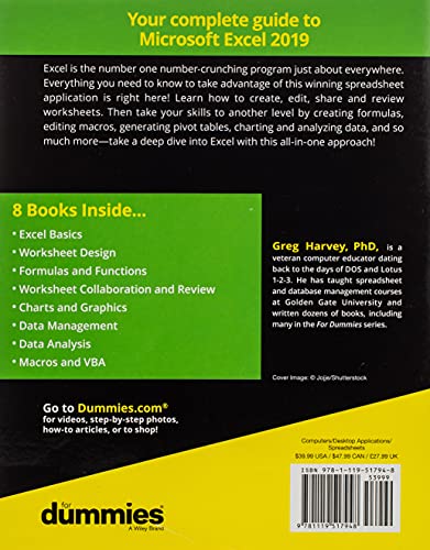 Excel 2019 All-in-One For Dummies