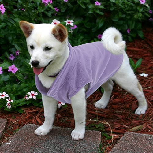 FUAMEY Dog Fleece Vest,Warm Sweatshirt Puppy Stretchy Sweater Pullover Dog Turtleneck Coat Dog Winter Jacket with Leash Hole,Doggie Dachshund Sweaters Yorkie Clothes for Small Medium Dogs