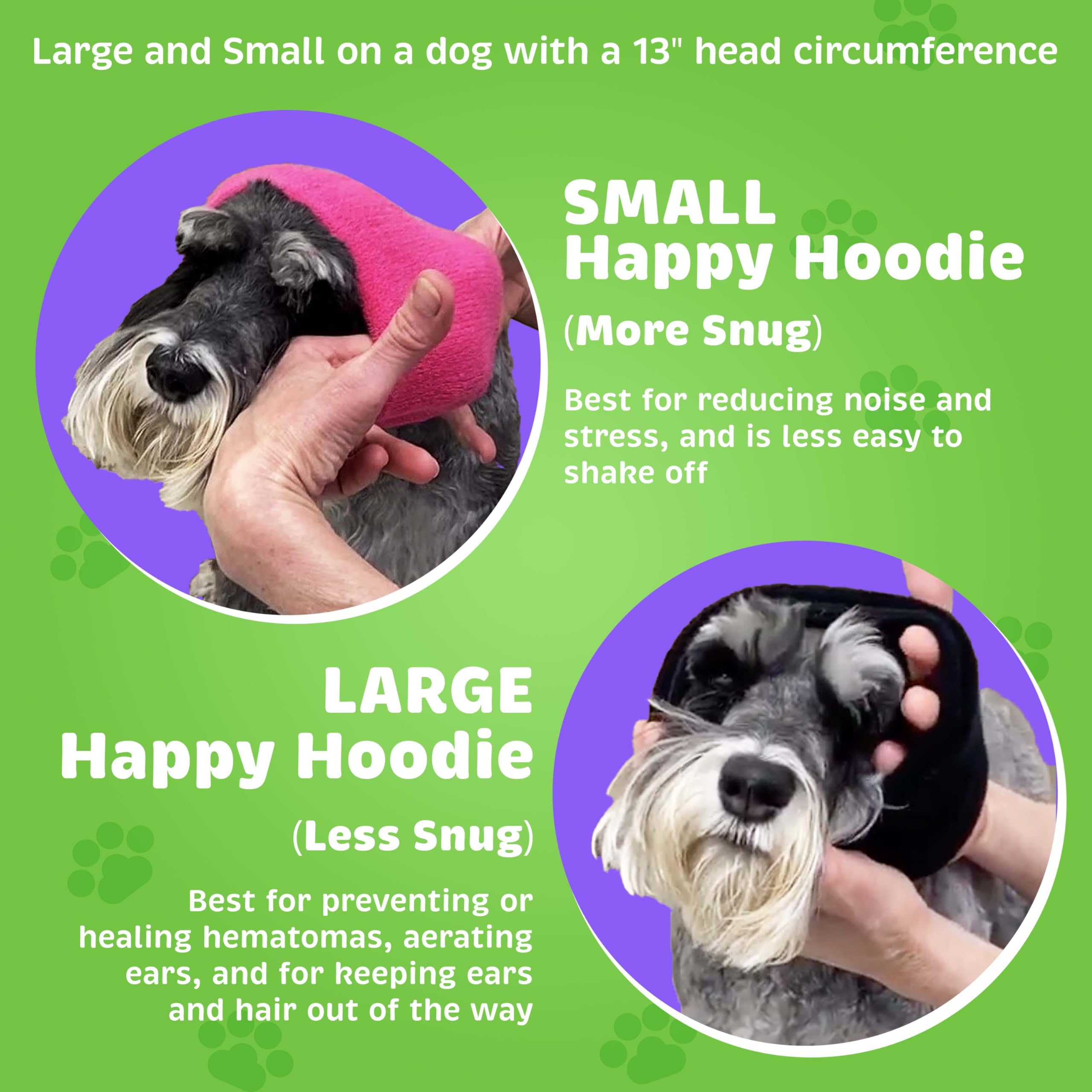 Happy Hoodie The Original Calming Band for Dogs & Cats - for Anxiety Relief – Noise Canceling for Fireworks, Thunderstorms, Pet Grooming & Force Drying - Dog Calming Aid Since 2008 (X-Large, Blue)