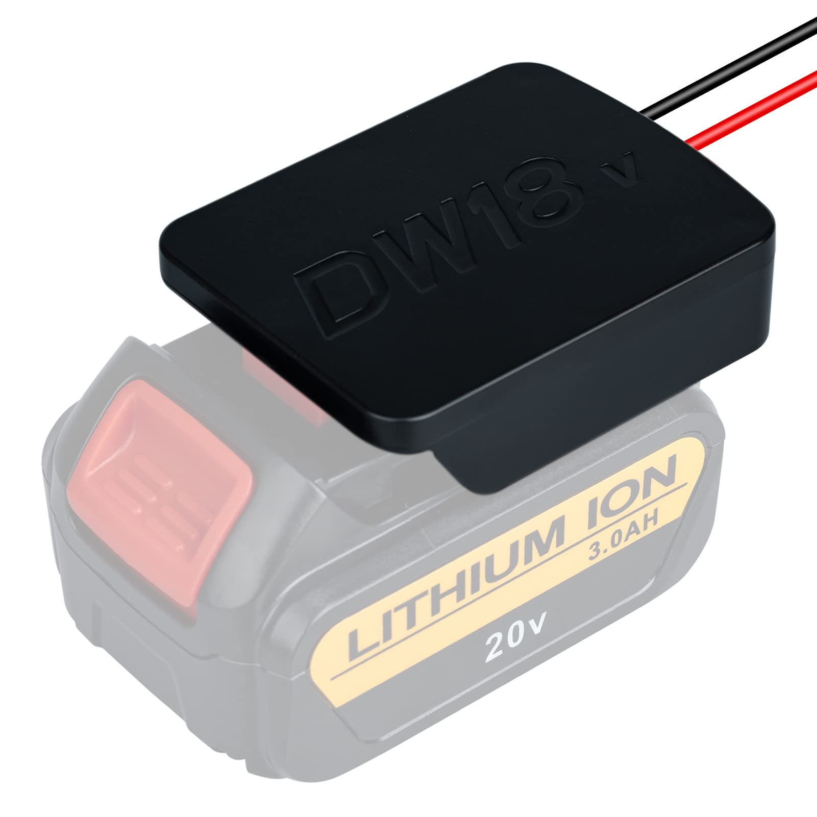 Battery Adapter for DeWALT 20v Max 18v Dock Power Wheels Adaptor with Wires for Ride on Cars Modify DIY Cordless Light Robotics