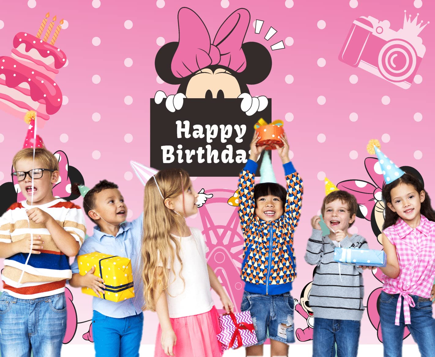 Mickey Mouse Birthday Party Decorations, Mickey Mouse Party Supplies Set for Girl’s/Boy’s with Balloons Garland kit, Mickey Mouse Backdrop 7x5ft, Mickey Mouse Foil Balloons