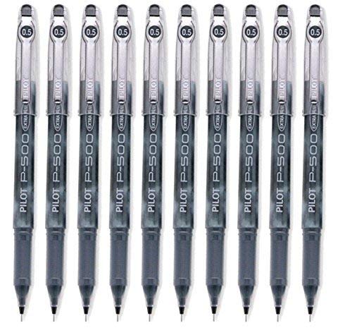 Pilot Precise P-500 Gel Rolling Ball Pen, Extra Fine 10 Pens (Black)