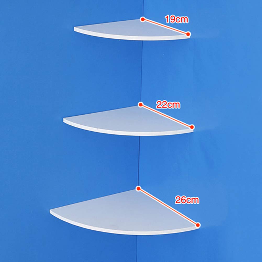 Bicaquu Corner Wall Shelf,3Pcs Floating Corner Shelf Wall-Mounted Storage Rack Bookshelves Home Furniture Office Decor