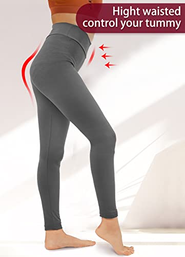 Burpada 3Pack High Waisted Yoga Pants for Women, Soft Tummy Control Stretch Athletic Running Workout Leggings Yoga Pants