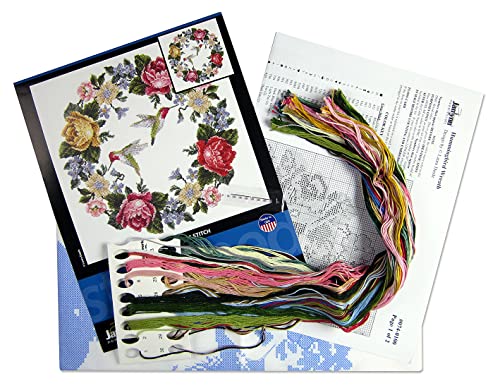 Janlynn Hummingbird Wreath Stamped Cross Stitch Kit