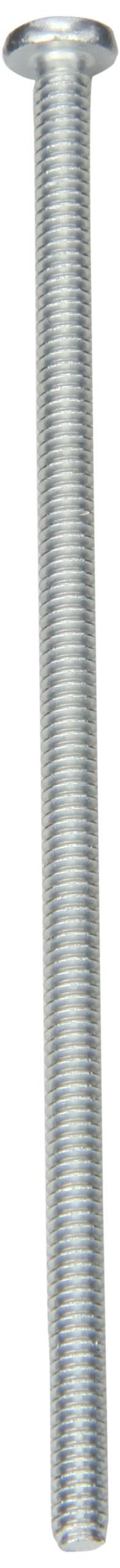 Small Parts Steel Pan Head Machine Screw, Zinc Plated, Meets ASME B18.6.3, #2 Phillips Drive, #10-24 Thread Size, 5" Length, Fully Threaded, Imported (Pack of 10)