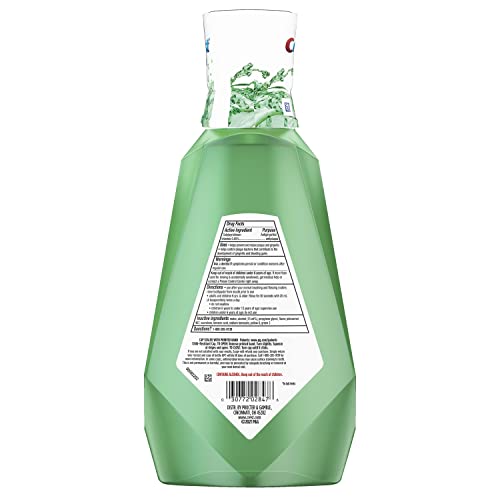 Crest Scope Get Fresh Mouthwash with Alcohol, Fights Plaque and Gingivitis, Spearmint 1L