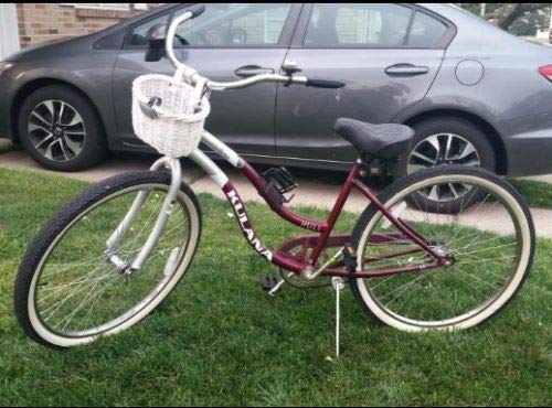 Bicycle Basket Strap-On Front Handlebar Bike Riding Storage Lady Shop Wicker