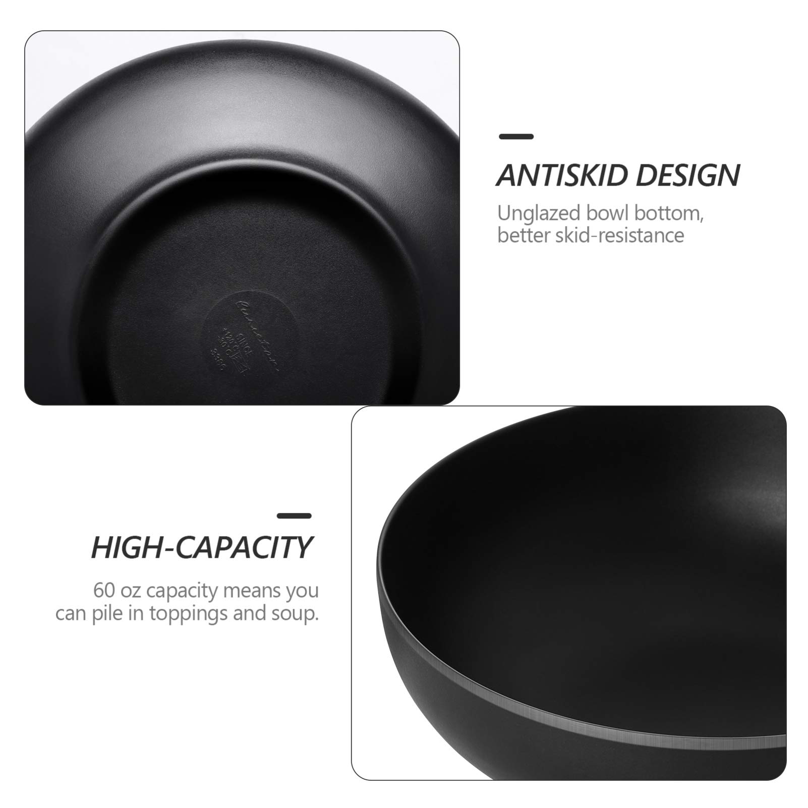 Cabilock Bowl for Restaurant 1PCS Japanese Style Ramen Bowls A5 Melamine Noodle Soup Bowl Pasta Serving Salad Bowl for Rice Soup Noodle Udon 21. 5cm Noddle Holding Bowl