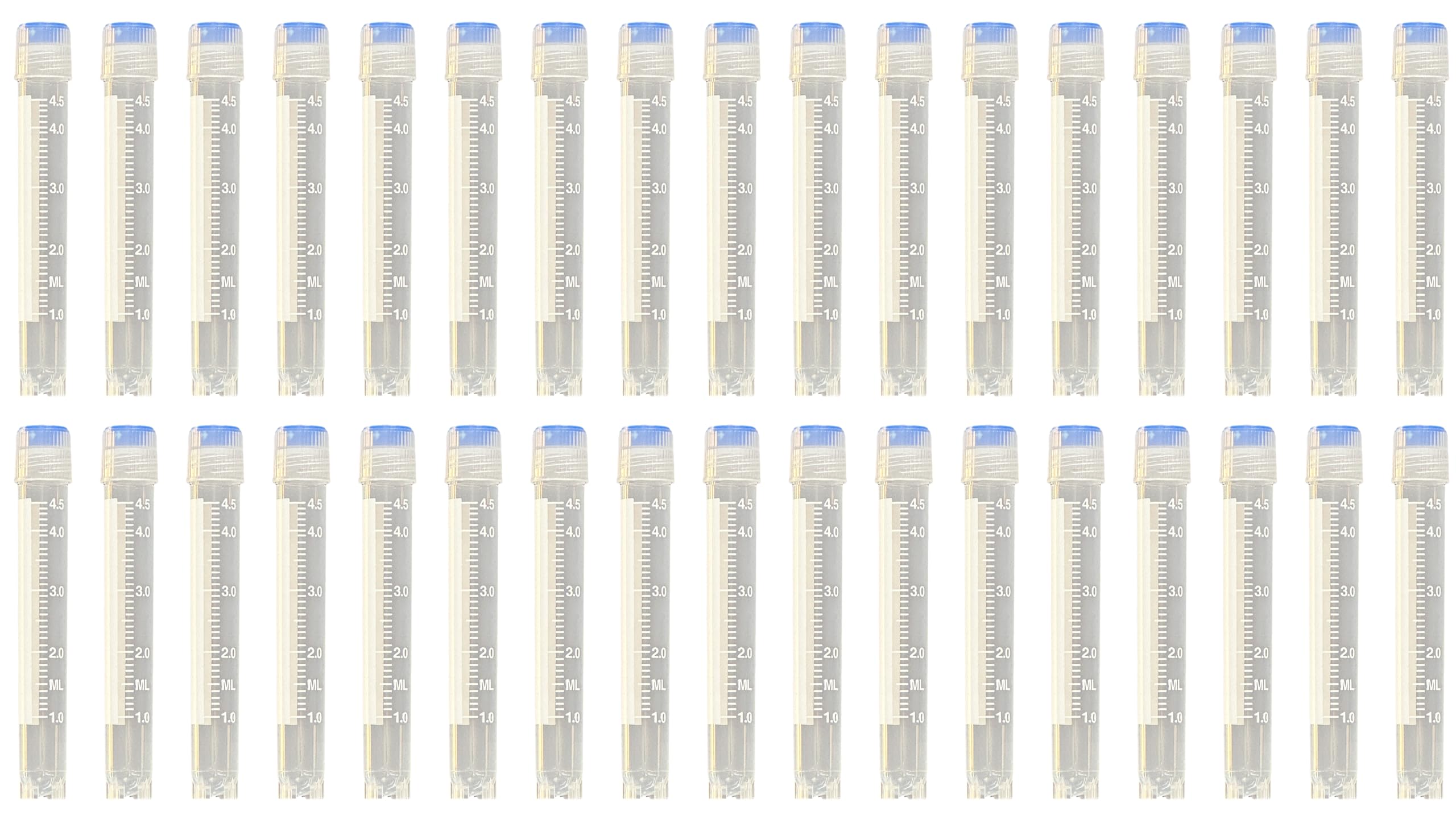 LUERFLEX 5ML External Thread Self-Standing Cryogenic Vials with Silicone Washer Seal,EO Sterile, Pack of 100