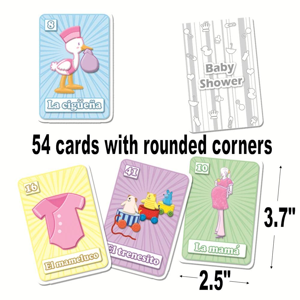 More Fiesta Baby Shower Bingo in Spanish, for 40 Players