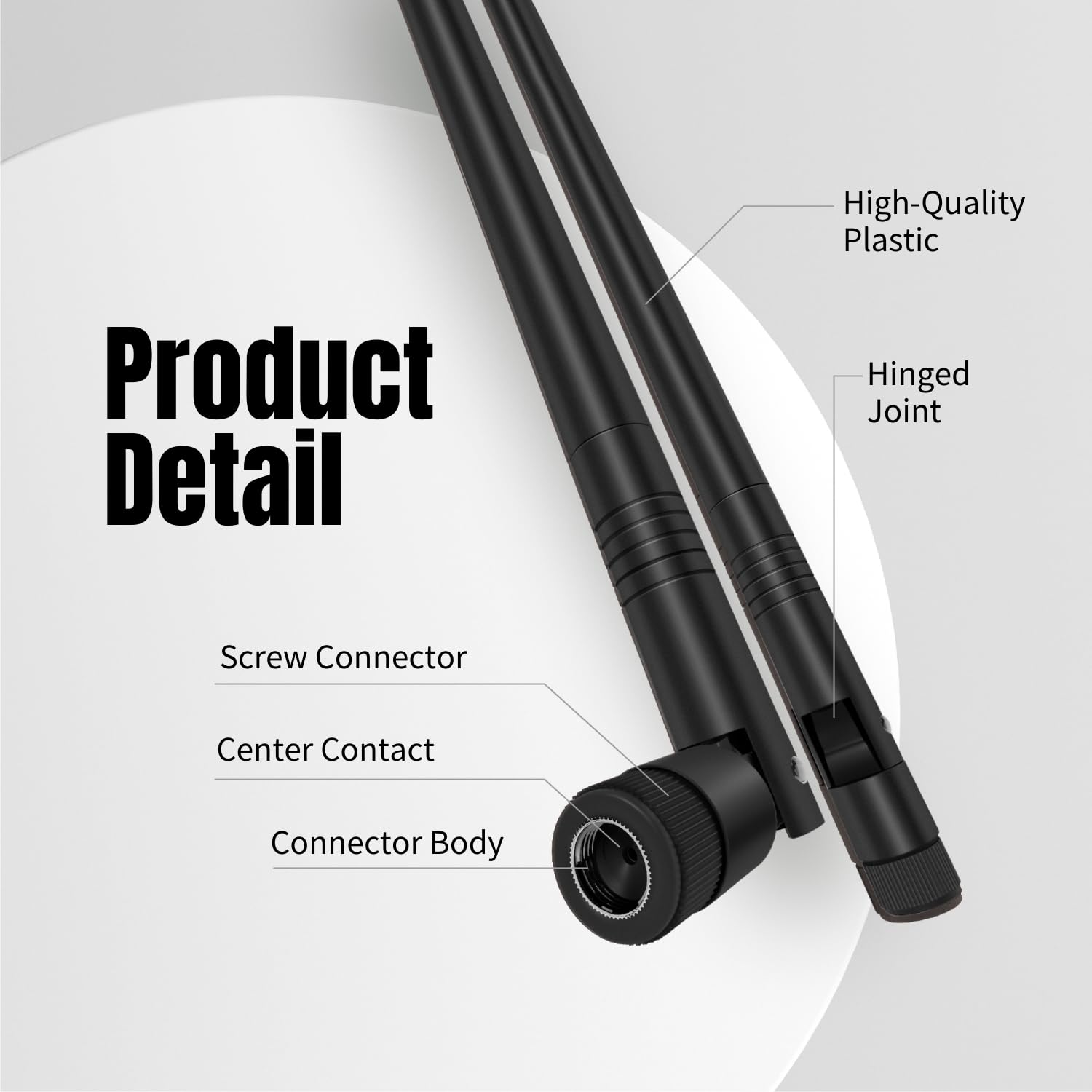 TNP 10 dBi WiFi Antenna - 2.4 GHz Antenna Network Compact Omni Directional RP SMA Connector for PC Desktop Computer Wi-Fi Router Camera Video Surveillance