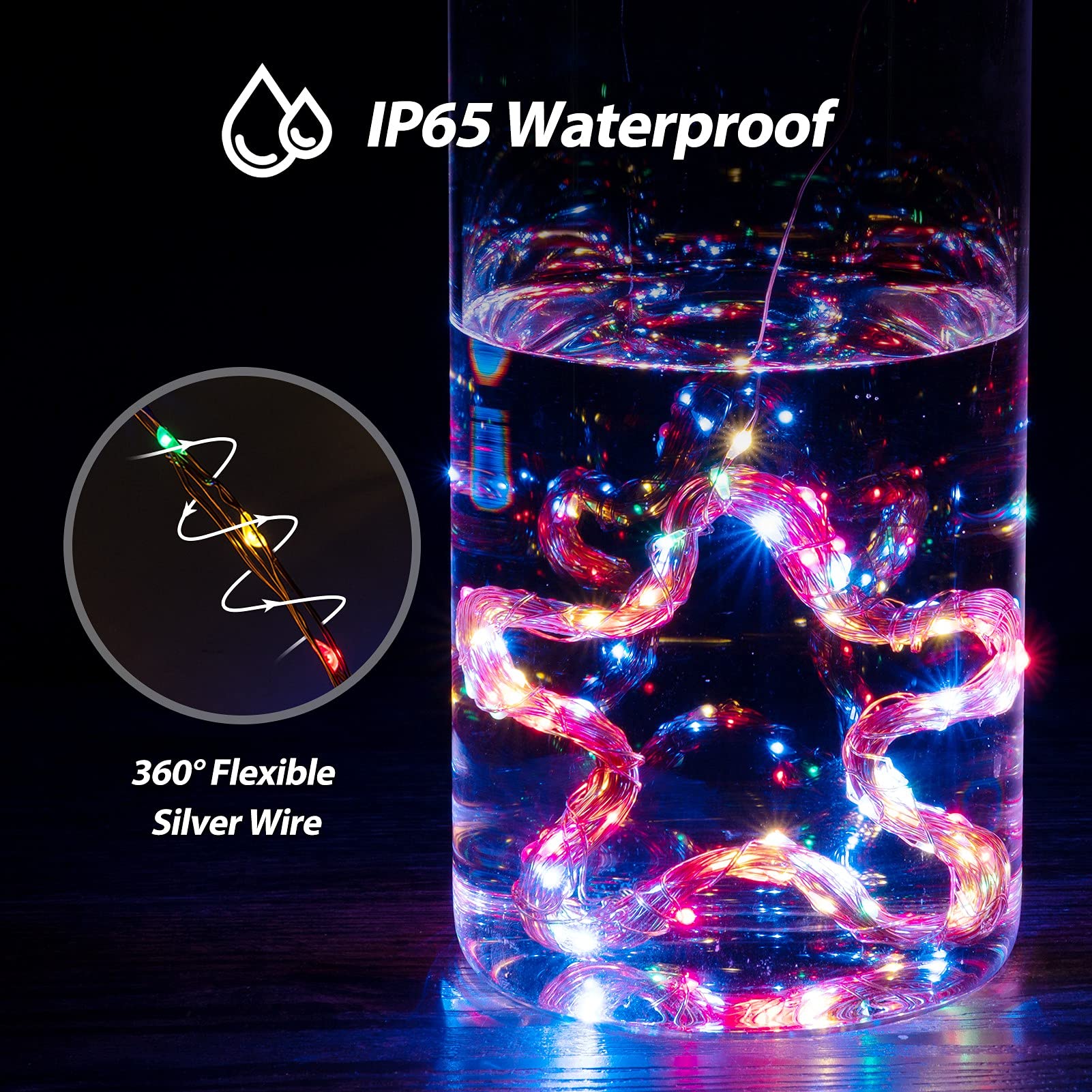 KPafory Solar String Lights Outdoor,2 Pack Waterproof Solar Fairy Lights 72FT 200LED 8 Modes Copper Wire Lights for Patio Yard Trees Christmas Wedding Banquet Garden Decorations,Warm White