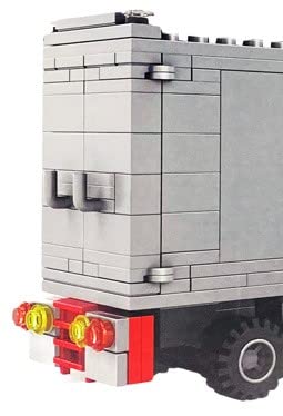 General Jim's Black Semi Truck Building Blocks Set β 231mm Highly Detailed Model - Realistic Black Cab, Gray and Yellow Trailer, Mirrors, Exhaust Stack β Perfect for Hobbyists & Train Garden Displays