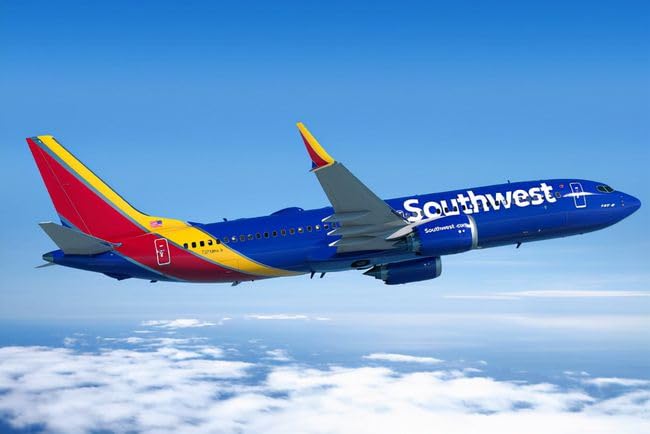 Bswath Model Airplane 1:300 Scale Model American Plane Southwest Airplane B737 Model Plane for Gift and Decoration
