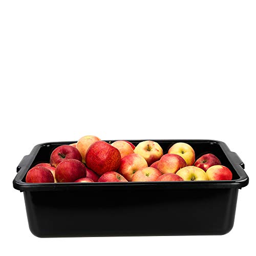 Pekky 32L Large Commercial Bus Box, Wash Basin Tub, Black, 4 Pack