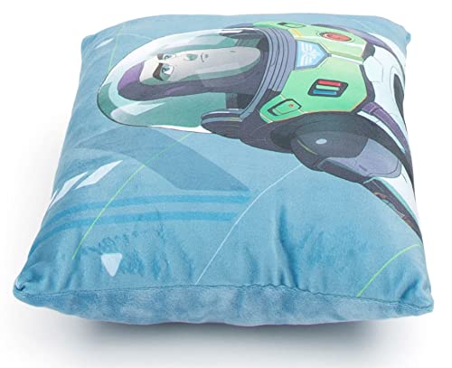 Jay Franco Disney Pixar Lightyear Decorative Pillow - Super Soft Throw Plush Pillow Features Buzz - Measures 10 x 14 Inches (Official Disney Pixar Product)