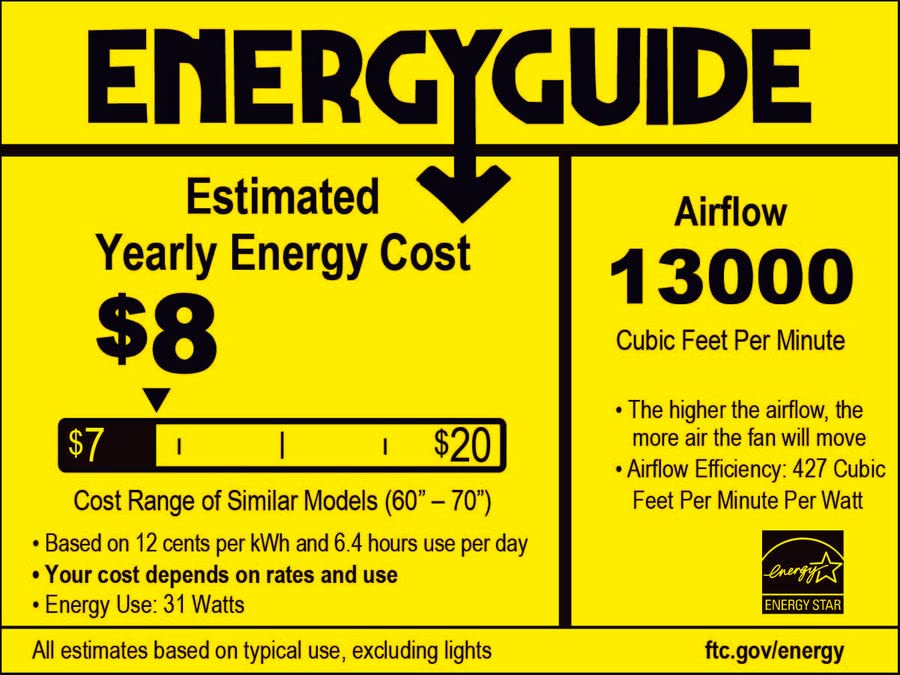Big Air 96" Industrial Indoor/Outdoor Ceiling Fan, 6 Speed with Remote, Silver