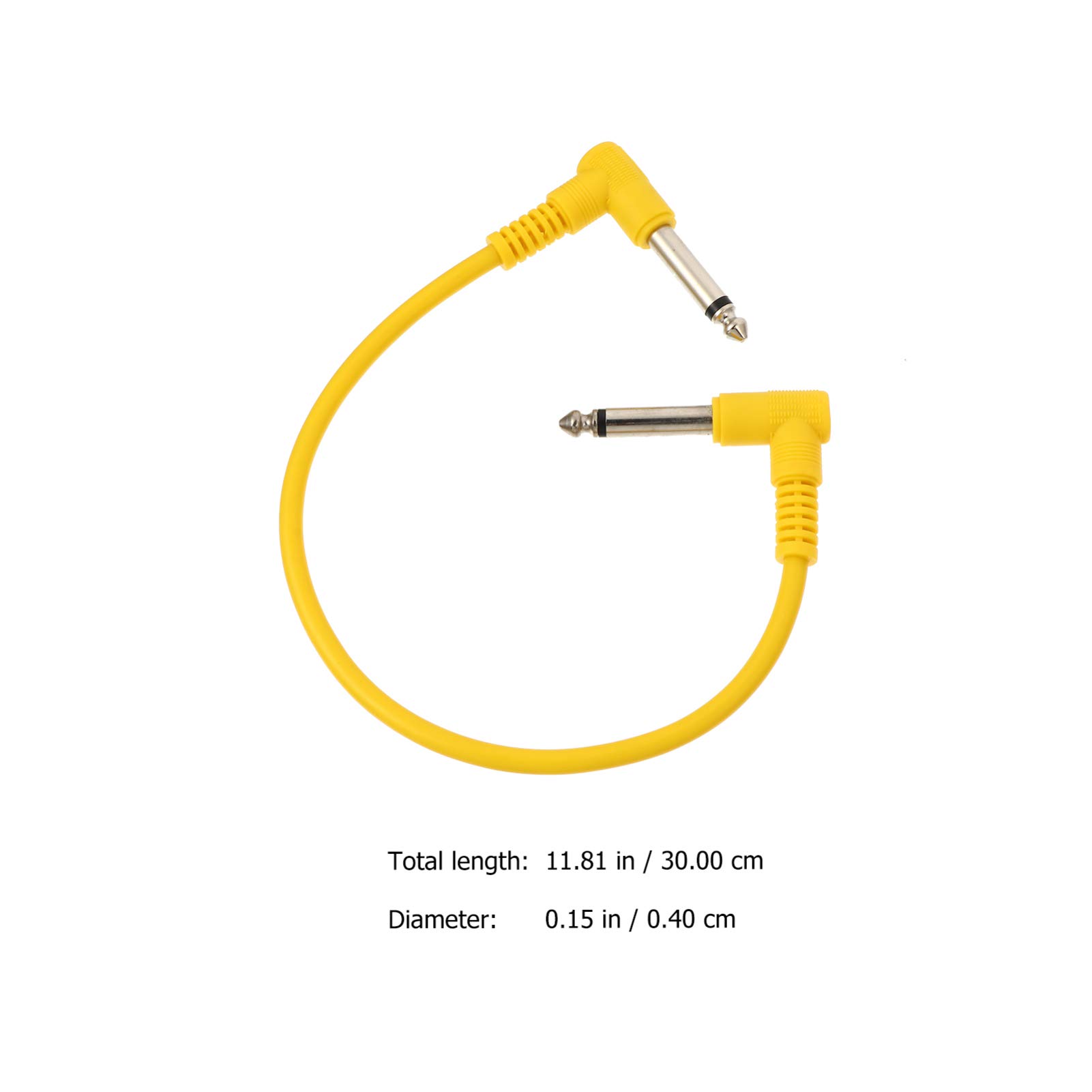 generic 6Pcs Guitar Patch Cable 6.35mm Guitar Effect Pedal Cables Flat Low Profile Instrument Effect Pedal Patch Cable for Effects Pedals 30cm