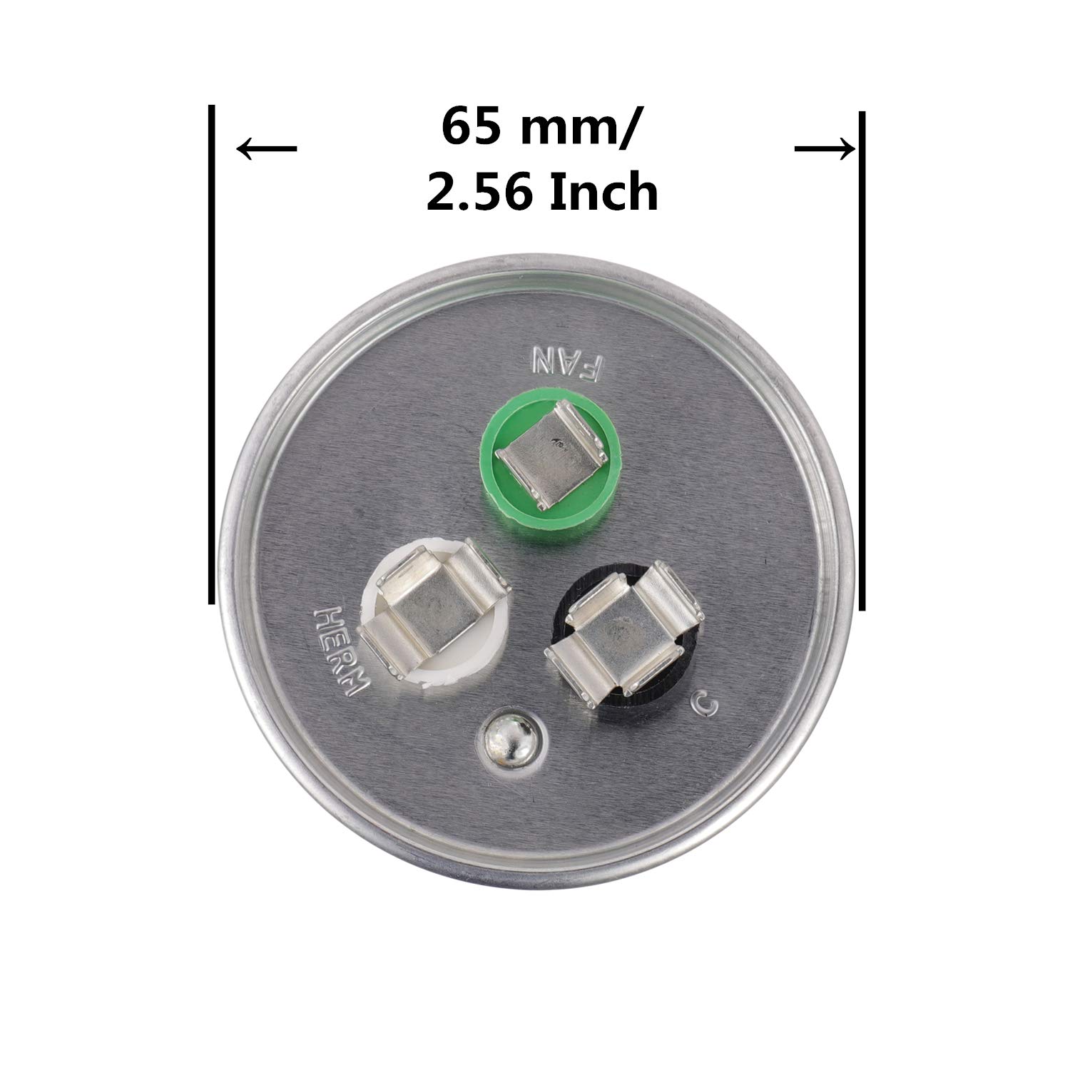 BOJACK 45+7.5 uF 45/7.5 MFD ±6% 370/440 V AC CBB65 Dual Run Circular Start Capacitor for AC Motor Run or Fan Start or Condenser Straight Cool or Heat Pump Air Conditioner